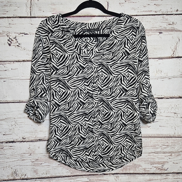 Zara | Tops | Last Chance Zara Sheer Zebra Print Blouse | Poshmark